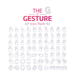 Icons set of delivery rotation gesture Royalty Free Vector
