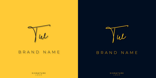 Initial letters tw monogram logo design bundle Vector Image