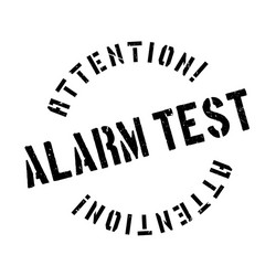 Alarm test stamp on white Royalty Free Vector Image