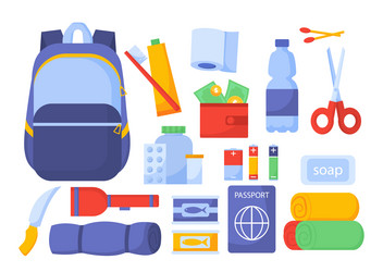 Emergency kit set Royalty Free Vector Image - VectorStock