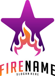 Fire stars logo design inspiration icons Vector Image