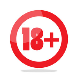 Adults content only age restriction 18 plus years Vector Image
