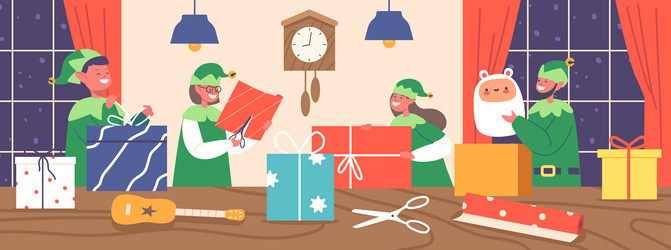Busy Elves Vector Images (82)