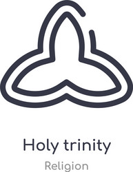 Holy trinity icon isolated trinity icon from Vector Image