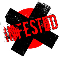 Infestation rubber stamp Royalty Free Vector Image