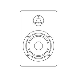 Speaker outline icon on white background Vector Image