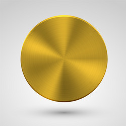 Red metal circle badge Royalty Free Vector Image