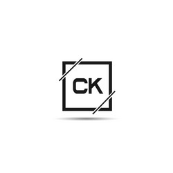 Initial letter ck logo template design Royalty Free Vector