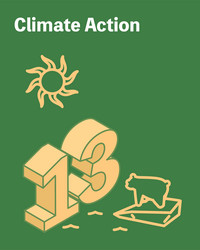 Sdgs goal 13 climate action Royalty Free Vector Image