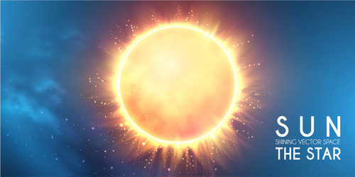 Space sun star Royalty Free Vector Image - VectorStock