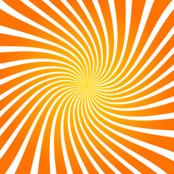 Sun rays orange background spiral Royalty Free Vector Image
