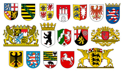 Heraldic tiger silhouette set Royalty Free Vector Image