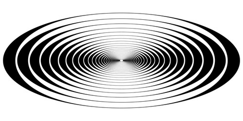 Concentric circles radiating radial Royalty Free Vector