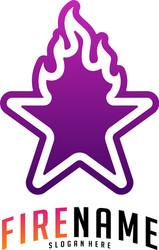 Fire stars logo design inspiration icons Vector Image