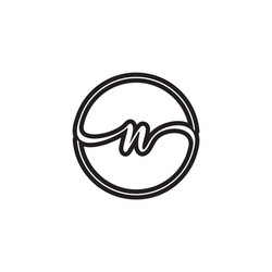 Cursive Font Letter N Vector Images (37)