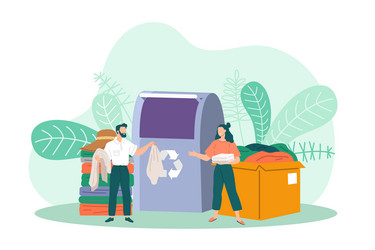 Recycling clothes reuse and recycle old garments Vector Image
