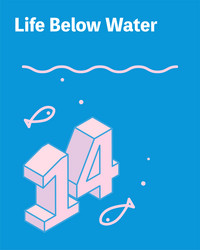 Sdgs goal 14 life below water Royalty Free Vector Image