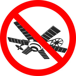 Ban on communication in space Royalty Free Vector Image
