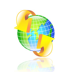 Cartoon earth planet globe Royalty Free Vector Image