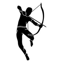 Archer girl warrior with bow arrows quiver Vector Image