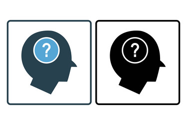 Inverted question mark icon related Royalty Free Vector