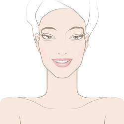 Discouraged woman with scared face and positive Vector Image