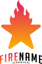 Set fire stars logo design inspiration Royalty Free Vector