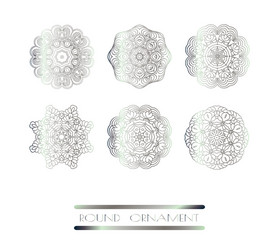 Royal circle design elements Royalty Free Vector Image