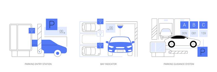 Smart waste management system isolated cartoon Vector Image