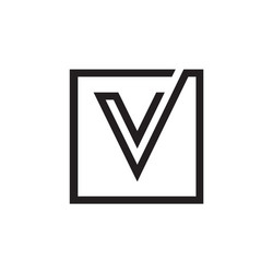 V lines modern letter logo design Royalty Free Vector Image