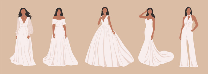 Abstract bride portrait woman in elegant wedding Vector Image