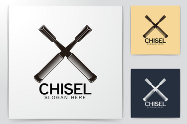 Chisel logo ideas inspiration logo design Vector Image