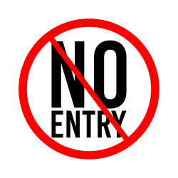 No Entry Vector Images (over 9,600)