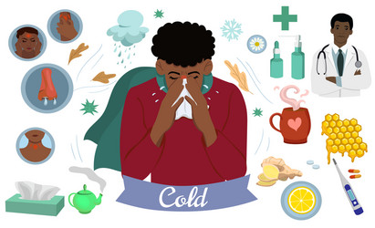 Common cold or flu Royalty Free Vector Image - VectorStock