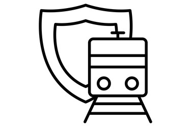 Train travel insurance icon icon related to Vector Image