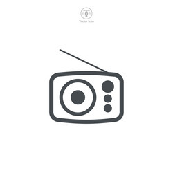 A visual depiction of radio representing audio Vector Image