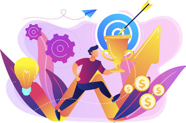 Business mission abstract concept Royalty Free Vector Image