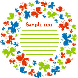 Butterfly frame Royalty Free Vector Image - VectorStock