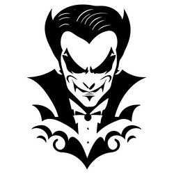 Halloween dracula scary sketch hand draw Vector Image