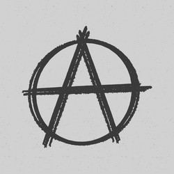 Hand drawn flat design anarchy symbol Royalty Free Vector