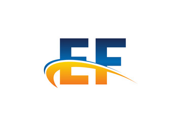 Initial monogram letter e f logo design template Vector Image