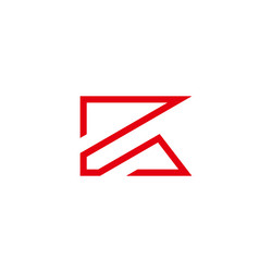 Letter z triangle geometric logo Royalty Free Vector Image