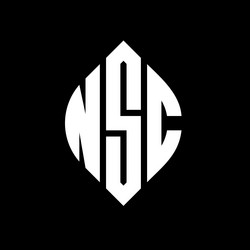 Nsc logo letter design Royalty Free Vector Image