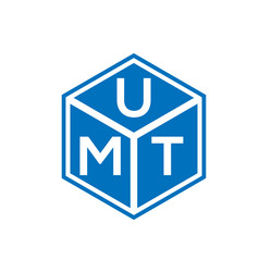 Umt letter logo design on black background Vector Image