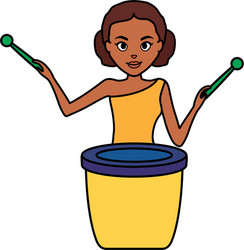 Girl Playing Bongos Vector Images (over 110)