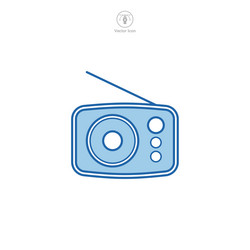 A visual depiction of radio representing audio Vector Image