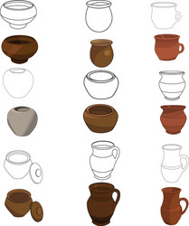 Isolated clay pot sketch Royalty Free Vector Image