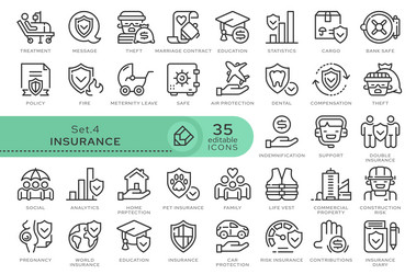 Insurance Icons Set Vector Images (over 64,000)