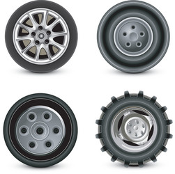 Truck wheels set Royalty Free Vector Image - VectorStock