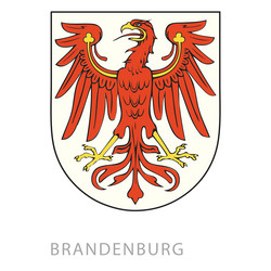 Brandenburg state map Royalty Free Vector Image